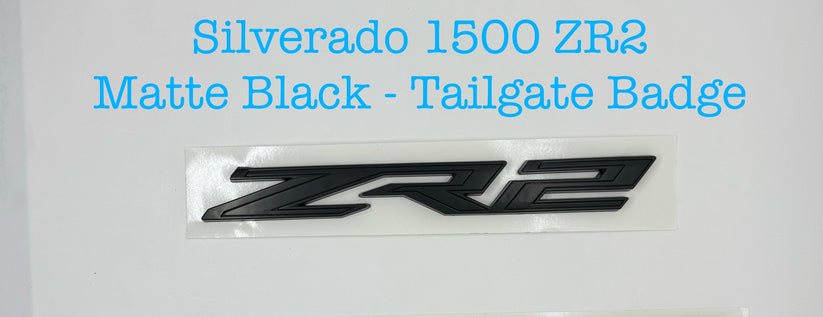 Chevrolet Silverado 1500 Tailgate 'ZR2' Badge Black – Complete Vehicle ...