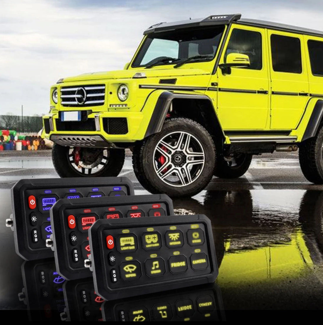 CVD 12 Gang RGB LED Switch Panel with Bluetooth | 12V 24V Touch Control ...